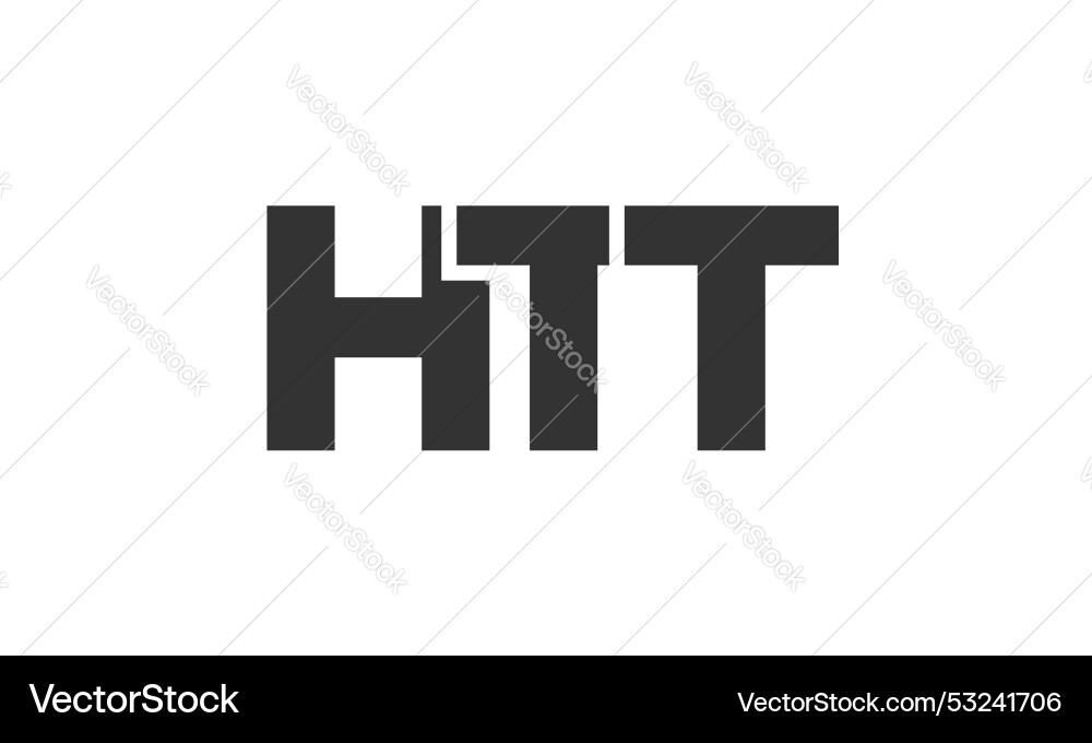 Htt logo design template with strong and modern Vector Image
