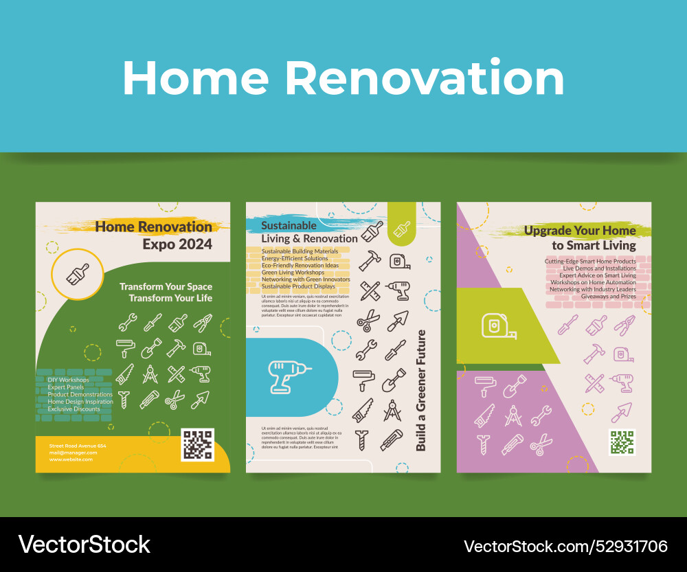 Information banners for the exhibition Royalty Free Vector