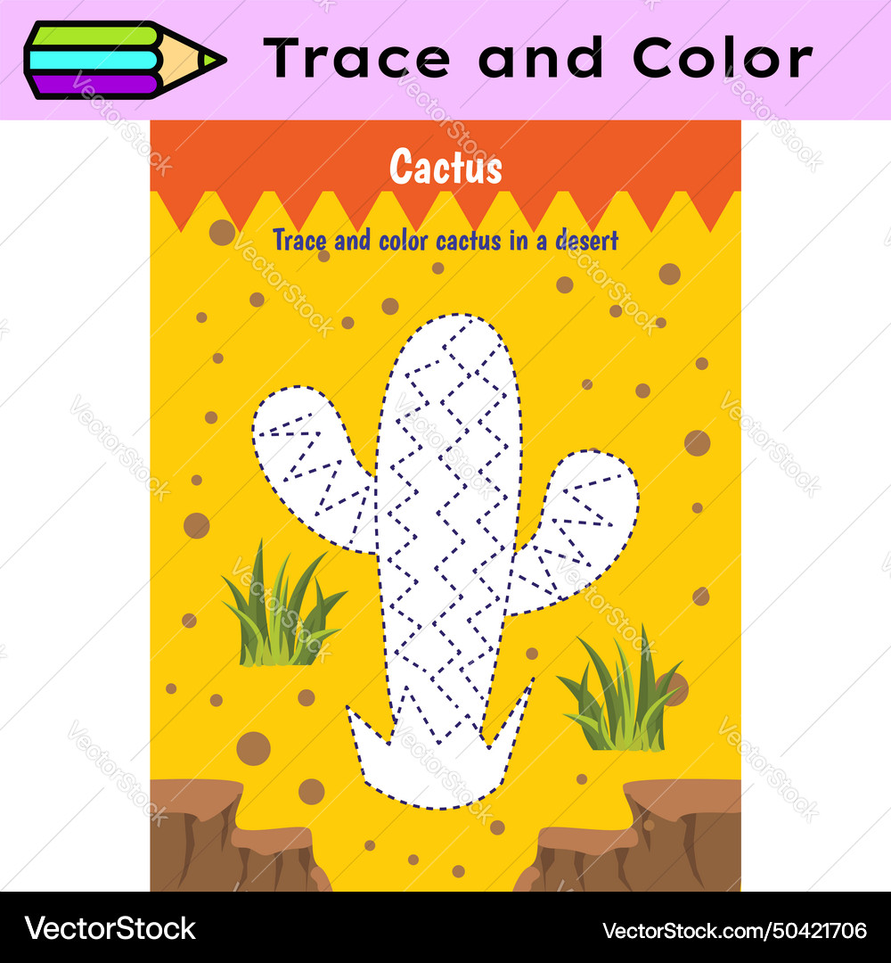 Pen tracing lines activity worksheet for children Vector Image