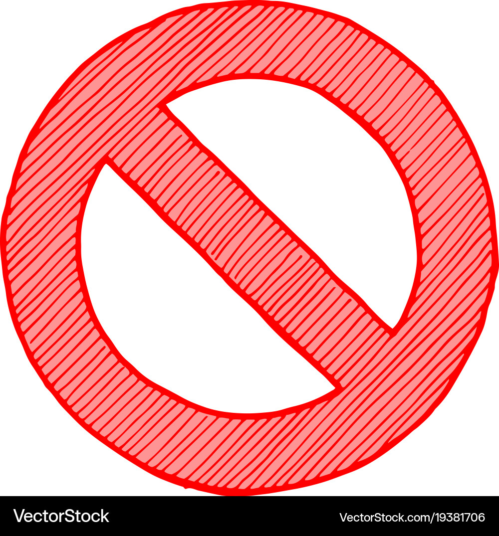 Prohibition sign Royalty Free Vector Image - VectorStock