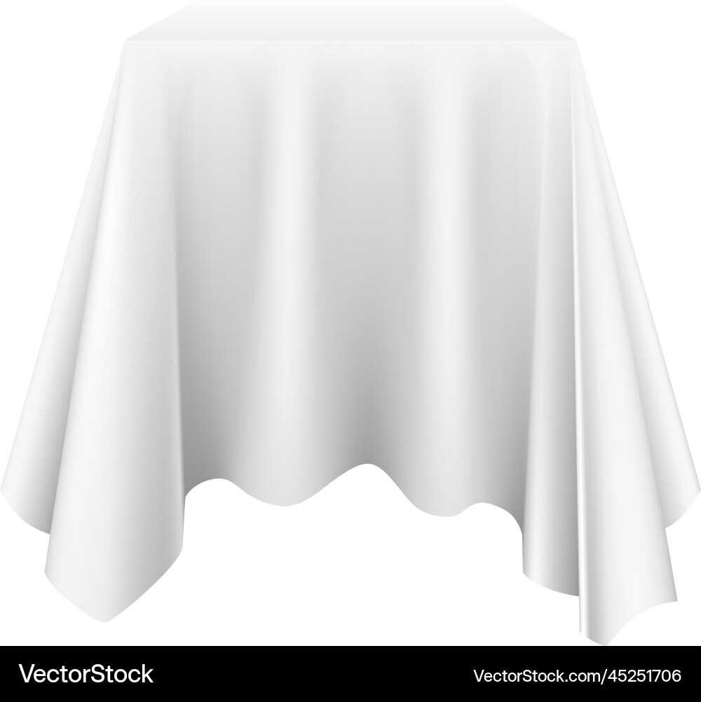 Realistic cloth covered object Royalty Free Vector Image