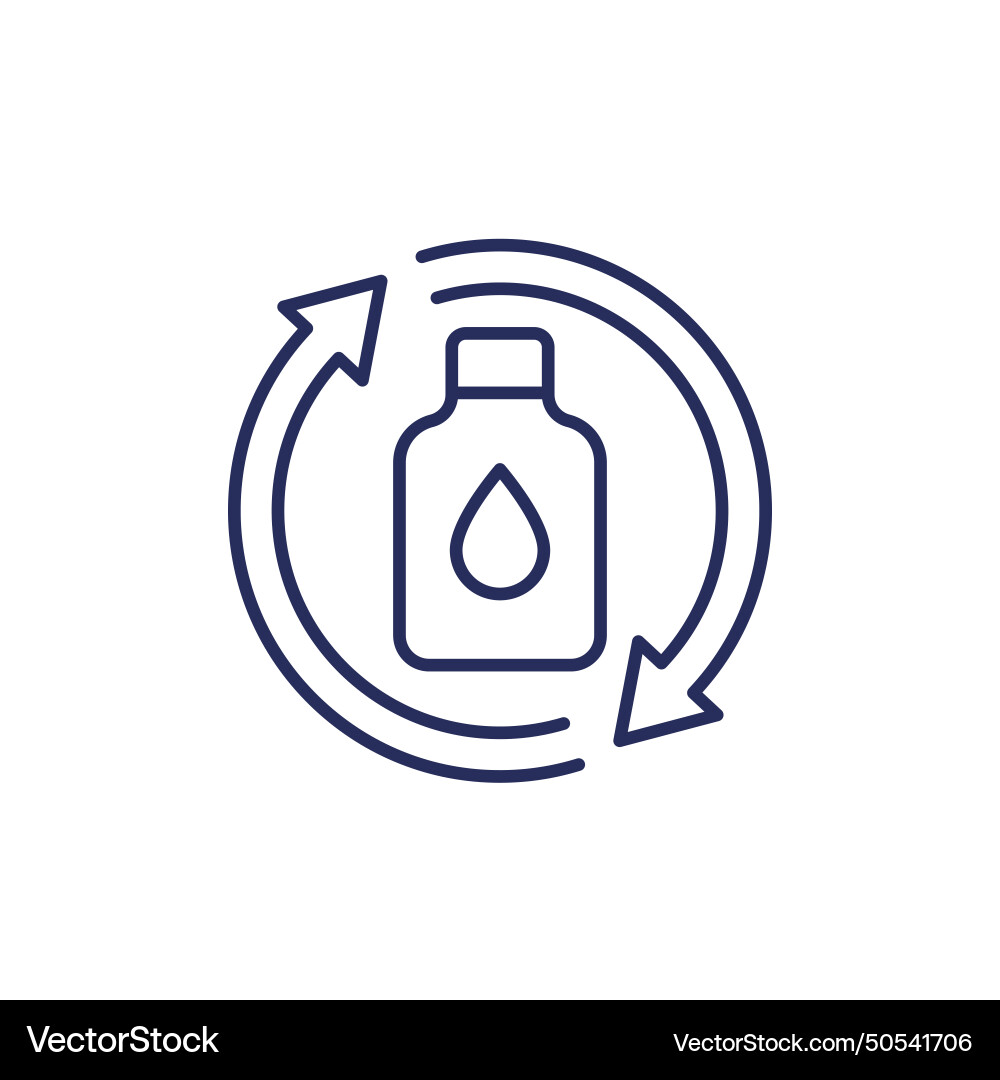 Refill water bottle line icon Royalty Free Vector Image