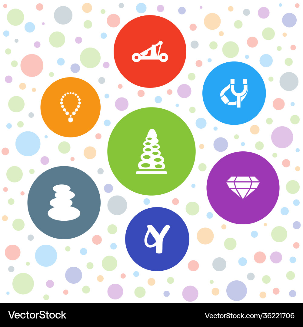 Steine Icons Lizenzfreies Vektorbild - VectorStock