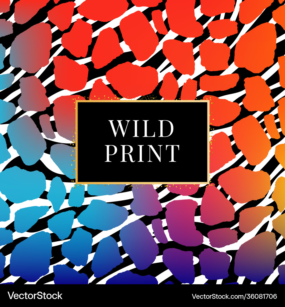 Zebra gradient giraffe dalmatian pattern animal Vector Image