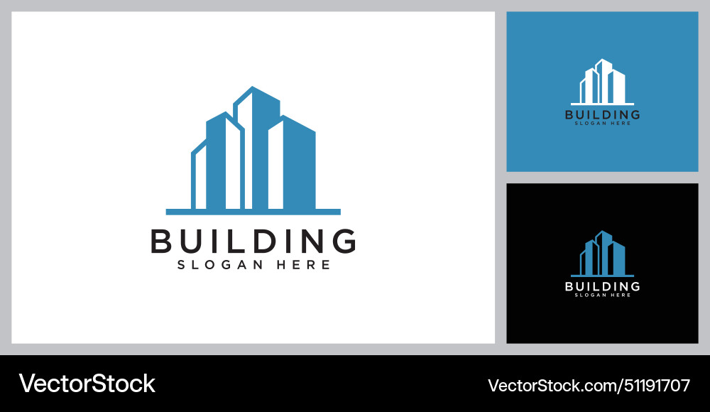 Building logo design template Royalty Free Vector Image