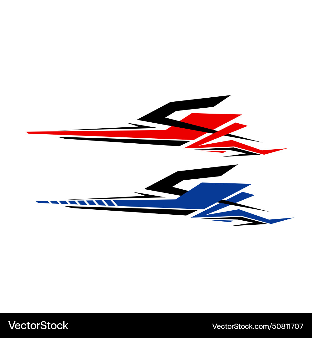 Car body template sticker design Royalty Free Vector Image