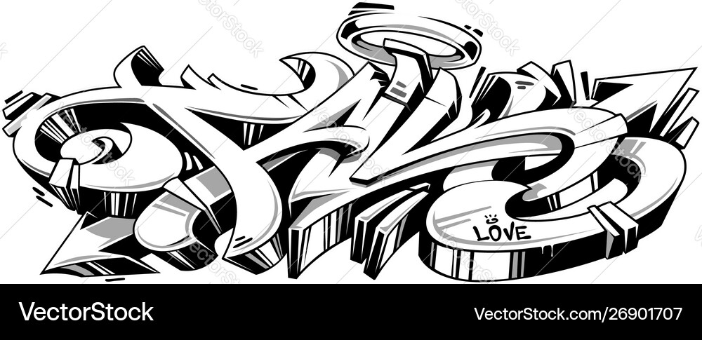 Dynamic Street Graffiti Art Royalty Free Vector Image