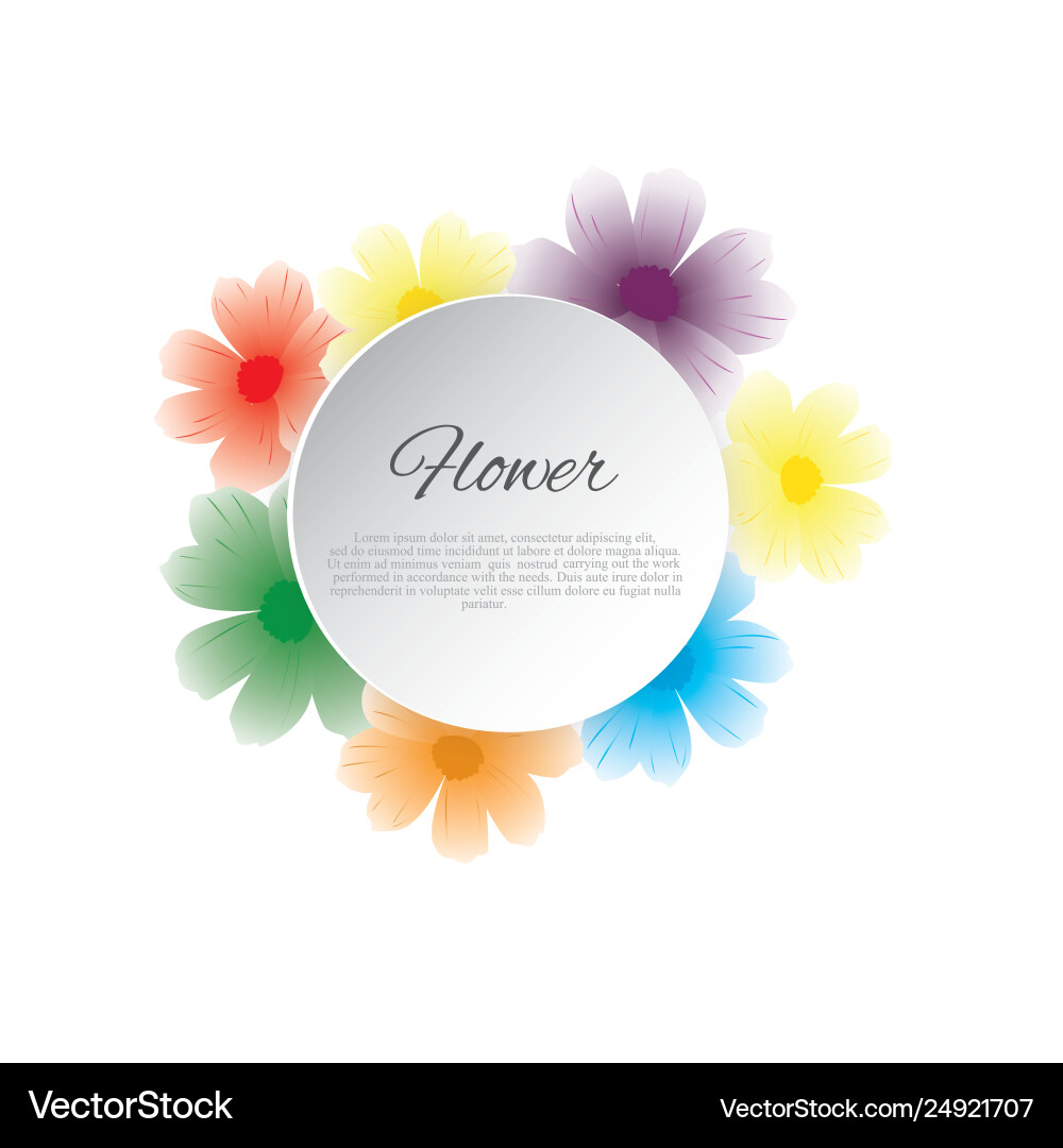 Floral spring graphic design - with colorful Vector Image