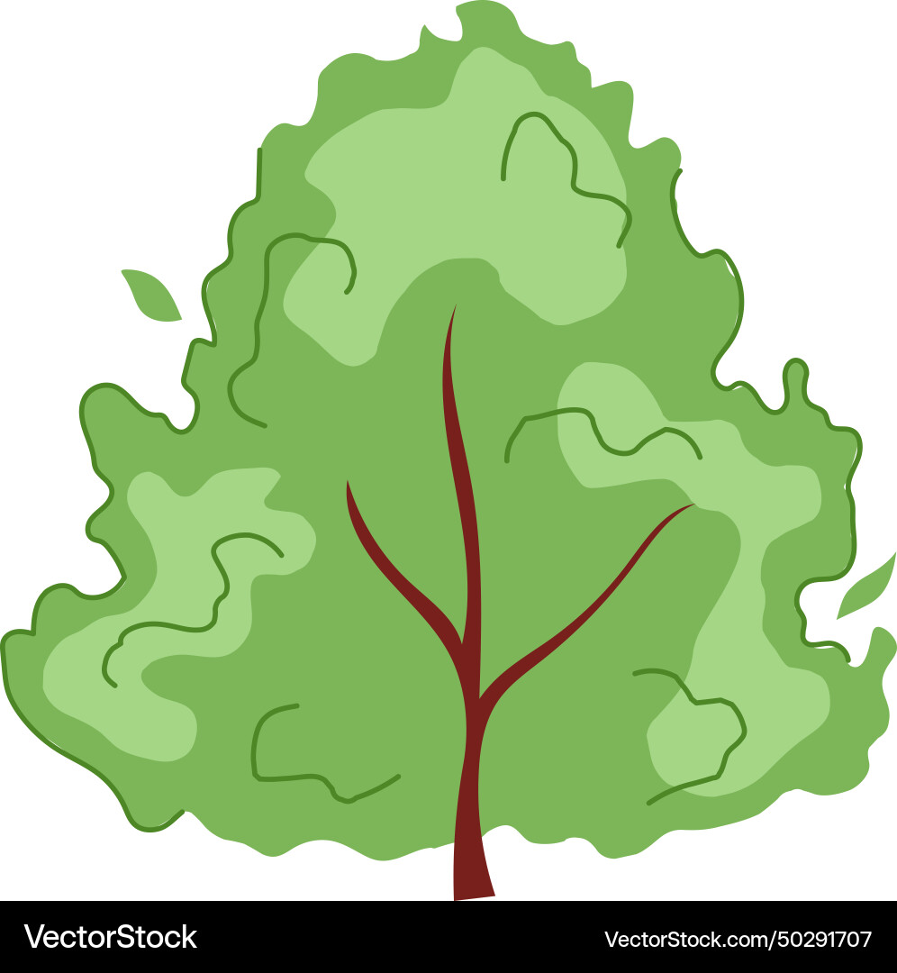 Grass garden shrub cartoon Royalty Free Vector Image