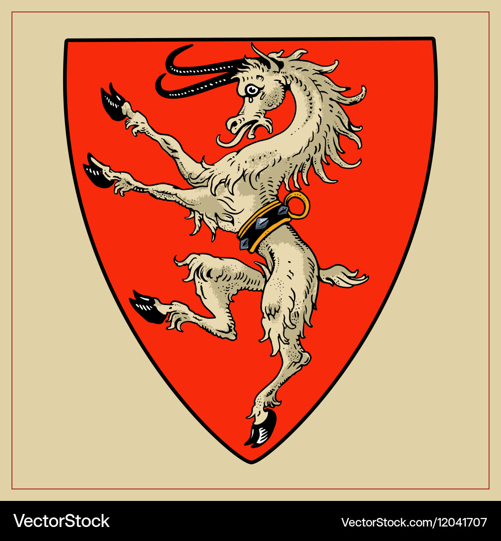 Heraldic beast Royalty Free Vector Image - VectorStock