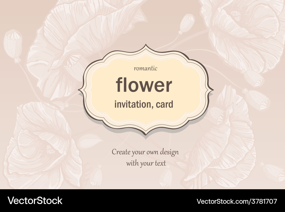 Invitation greeting card in pastel colors Vector Image