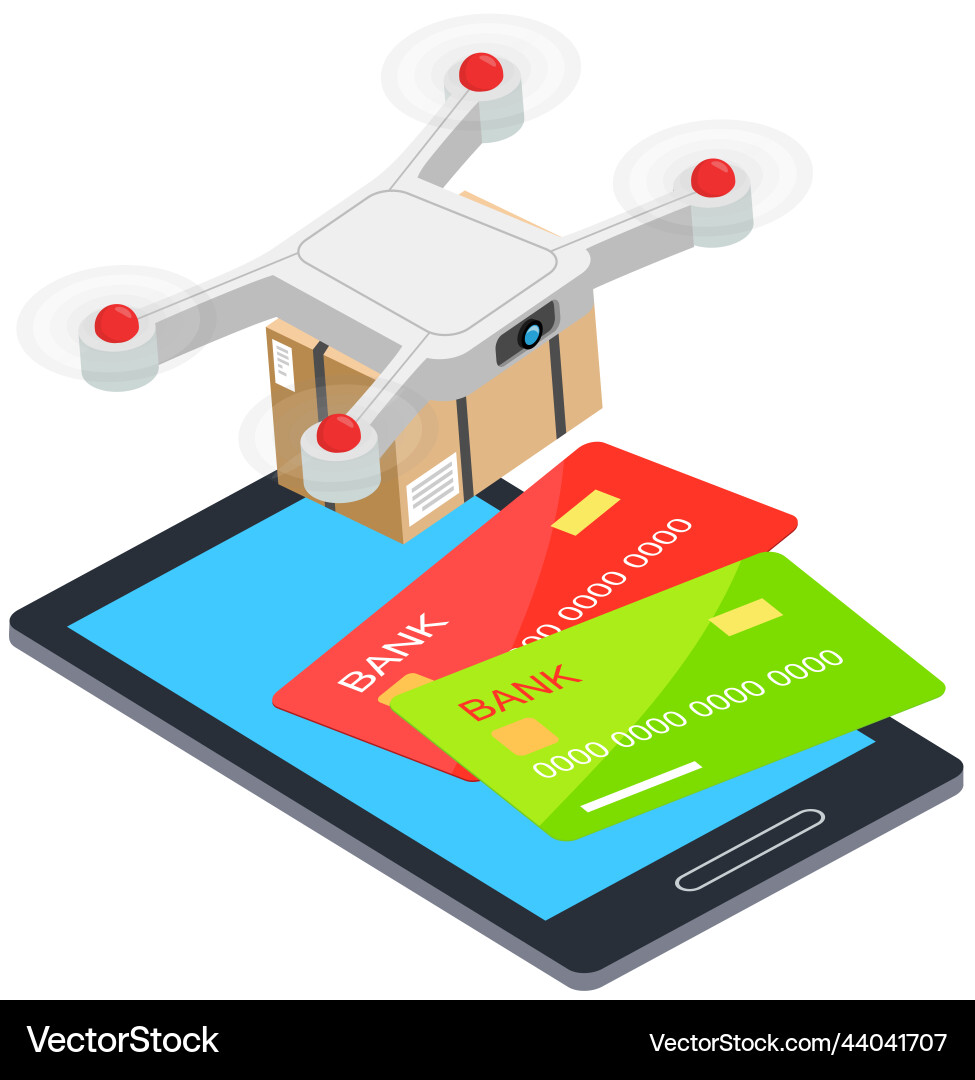 Payment for delivery services delivers parcel Vector Image