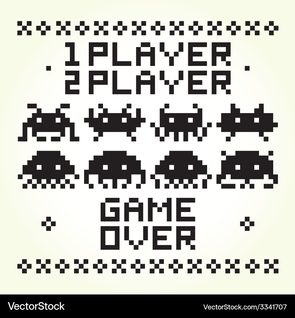 Space invaders Royalty Free Vector Image - VectorStock