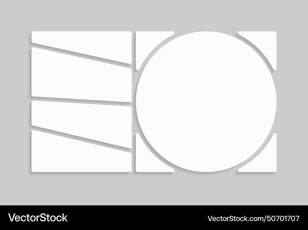 Template collage of five frames images photo Vector Image