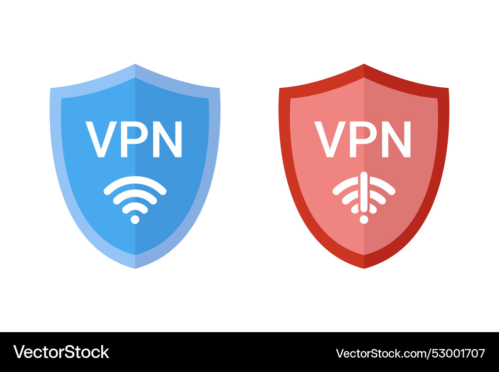 Vpn icon wireless shield wifi and no sign Vector Image
