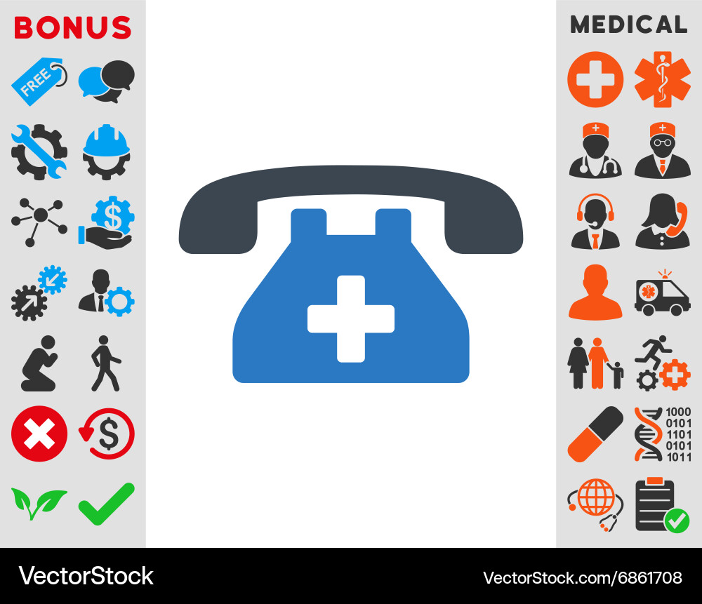 Klinische Telefon-Ikone Lizenzfreies Vektorbild