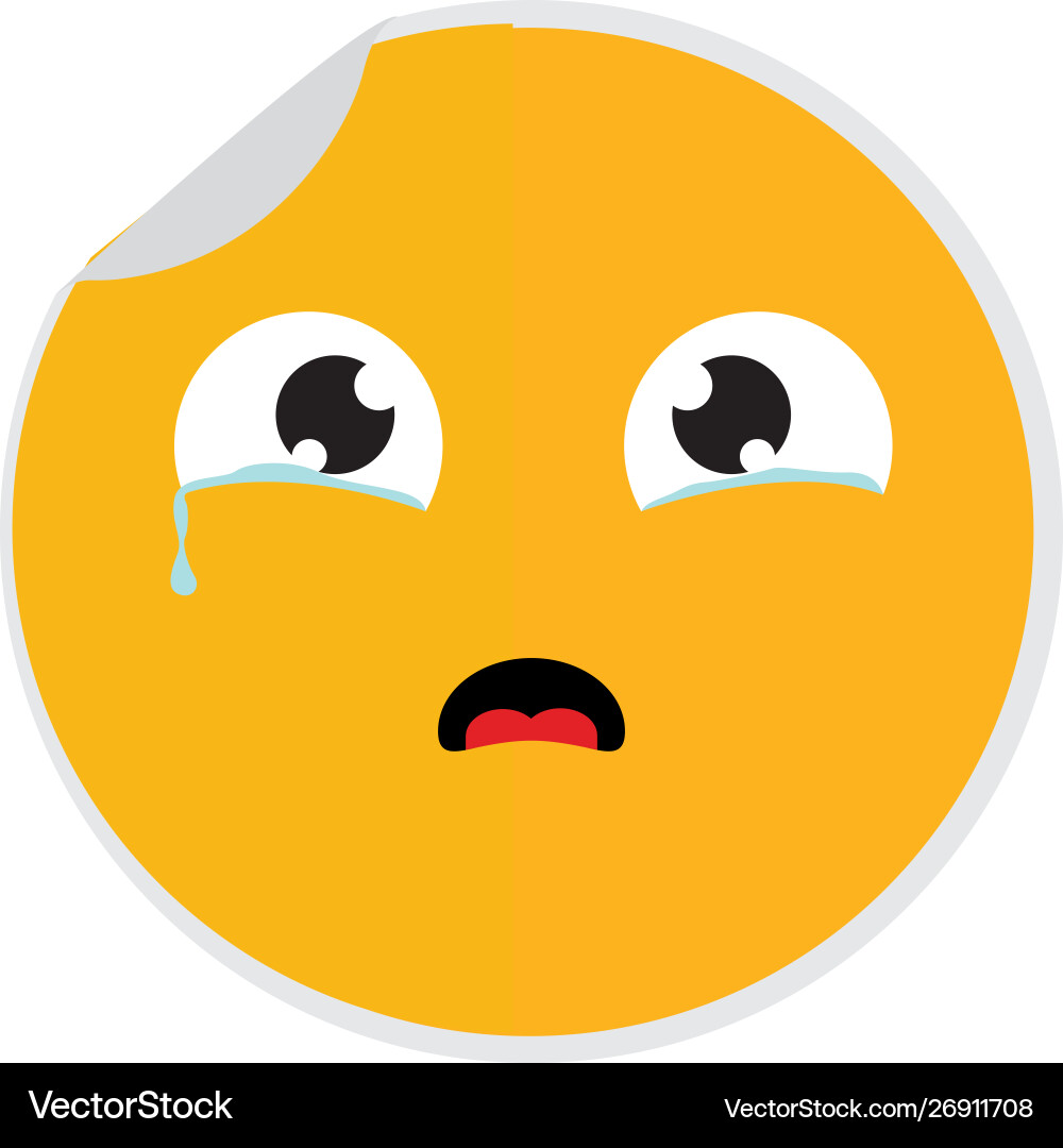 Expression face sticker Royalty Free Vector Image