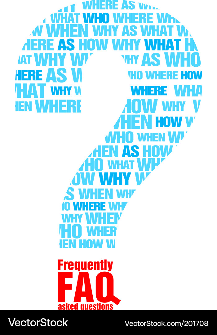 Faq metaphor Royalty Free Vector Image - VectorStock