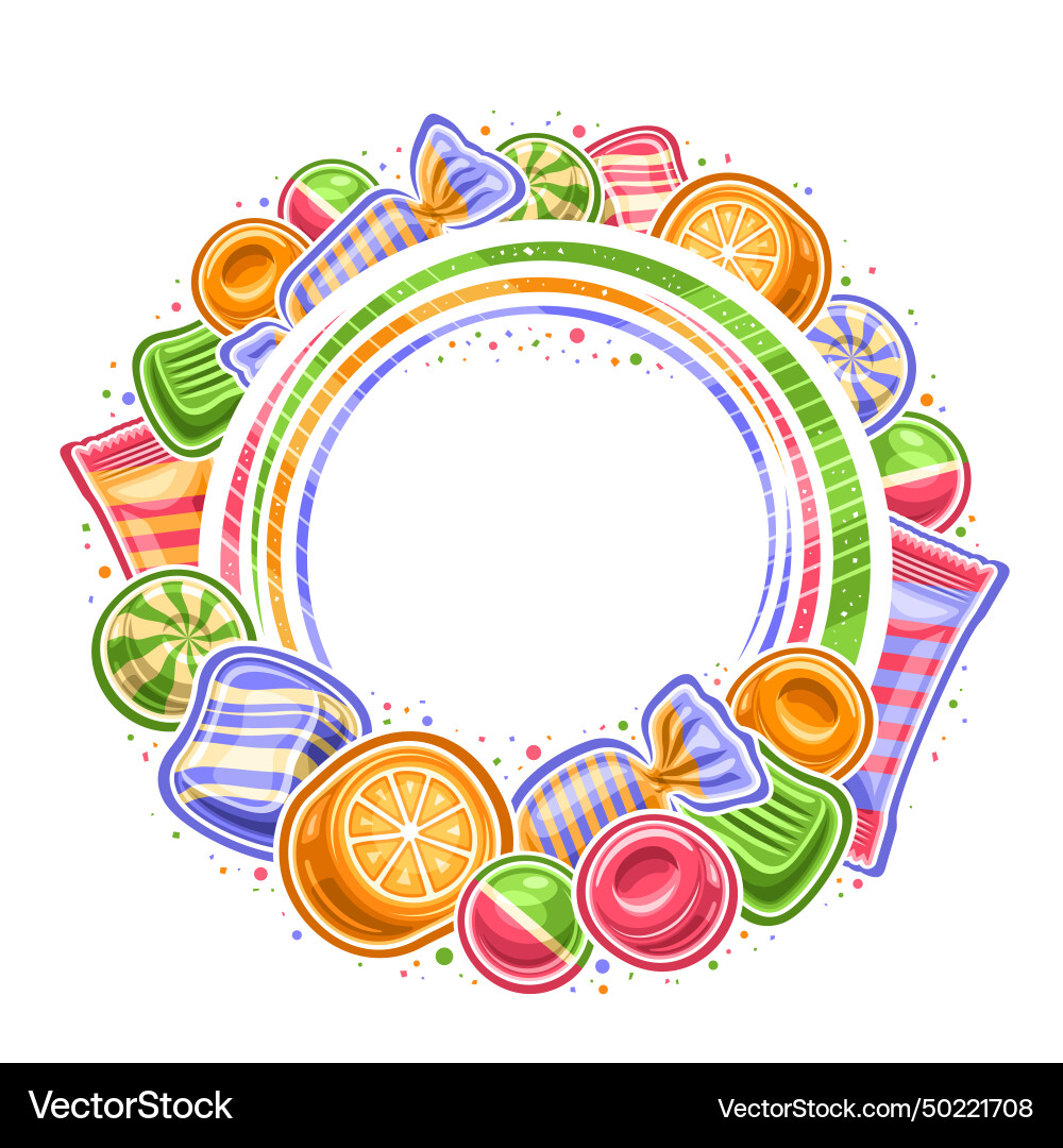 Frame for candy shop Royalty Free Vector Image