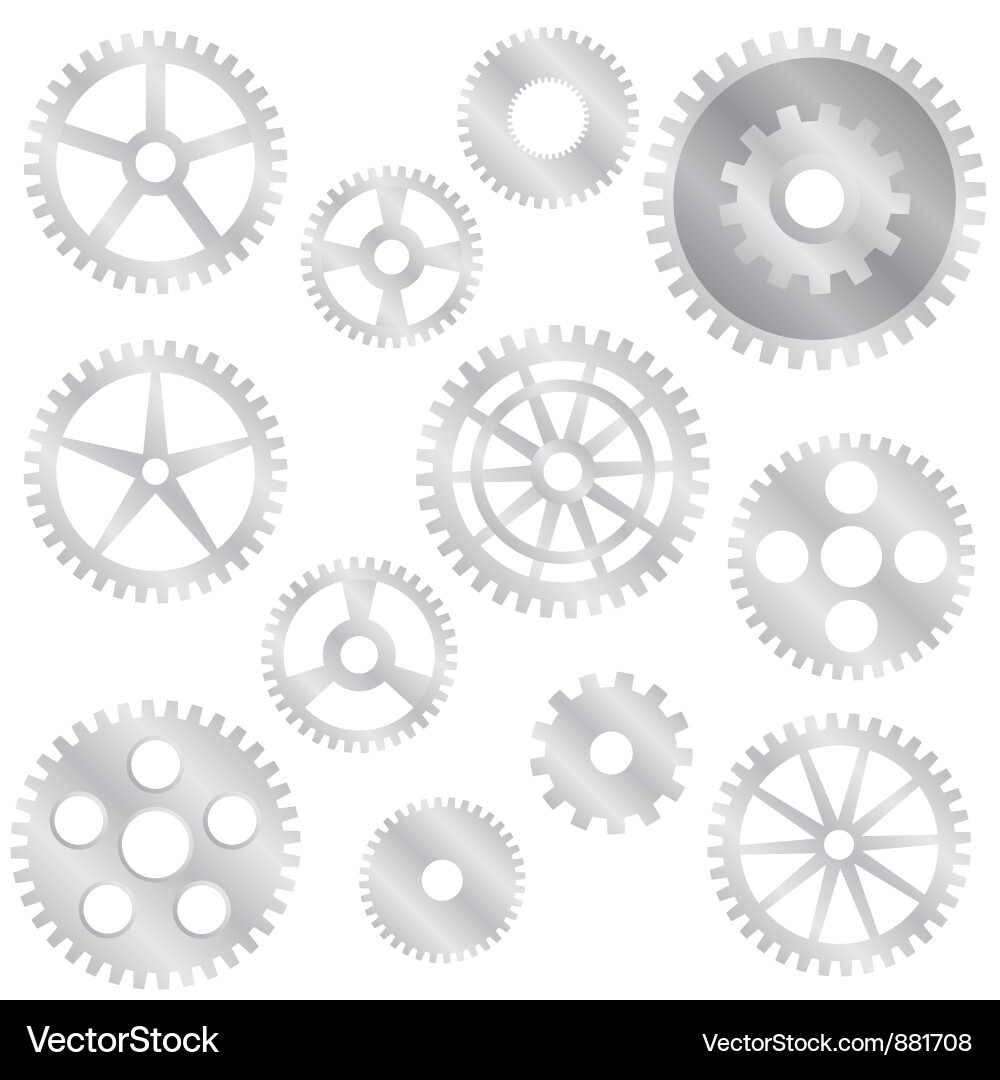 Gear set Royalty Free Vector Image - VectorStock