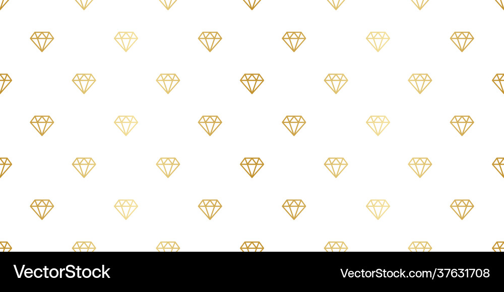 Gold Diamond Seamless Pattern Royalty Free Vector Image
