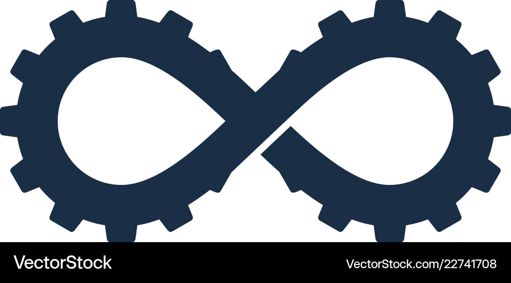 Infinity Gear Logo - Circular Motion Royalty Free Vector