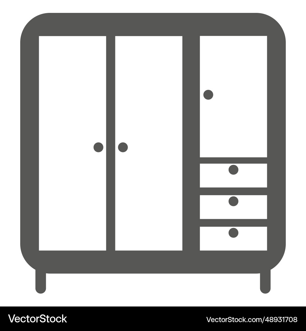 Multi Storage Almirah-Symbol Lizenzfreies Vektorbild