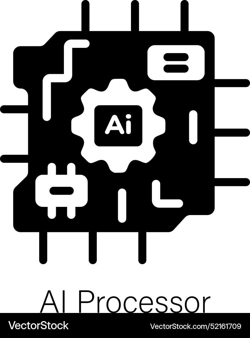 Ai processor Royalty Free Vector Image - VectorStock