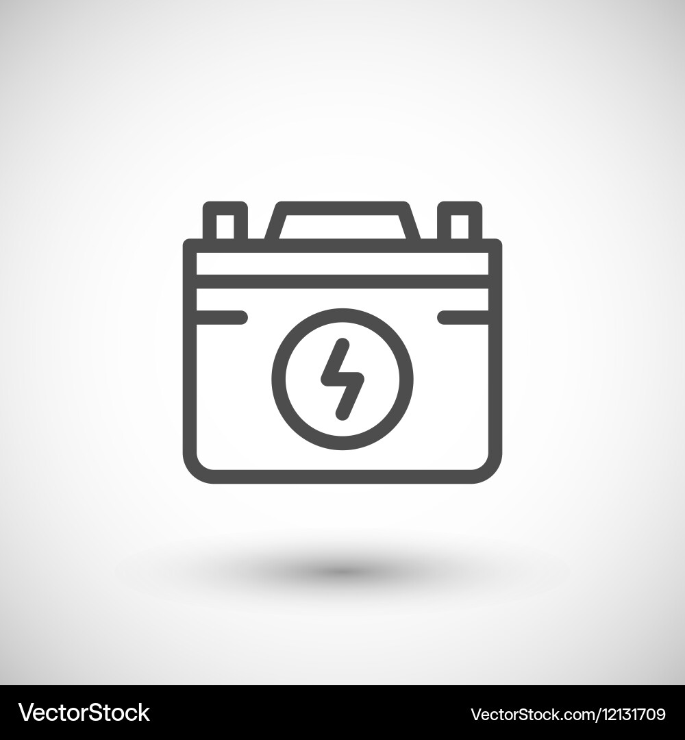 Battery line icon Royalty Free Vector Image - VectorStock