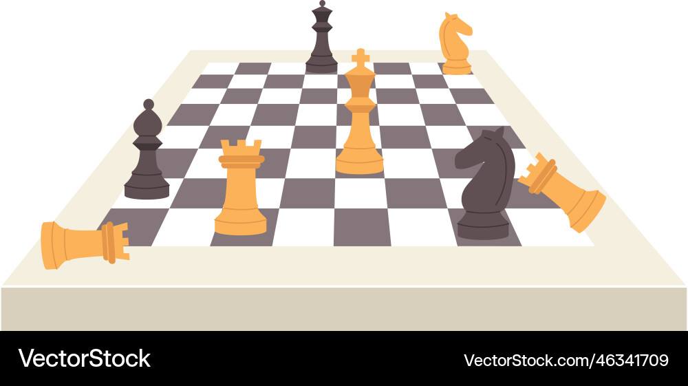 Chessboard flat Royalty Free Vector Image - VectorStock