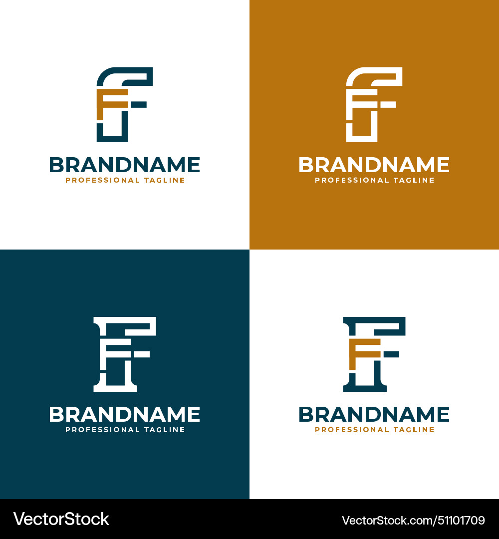 Elegant letters ff monogram logo suitable Vector Image