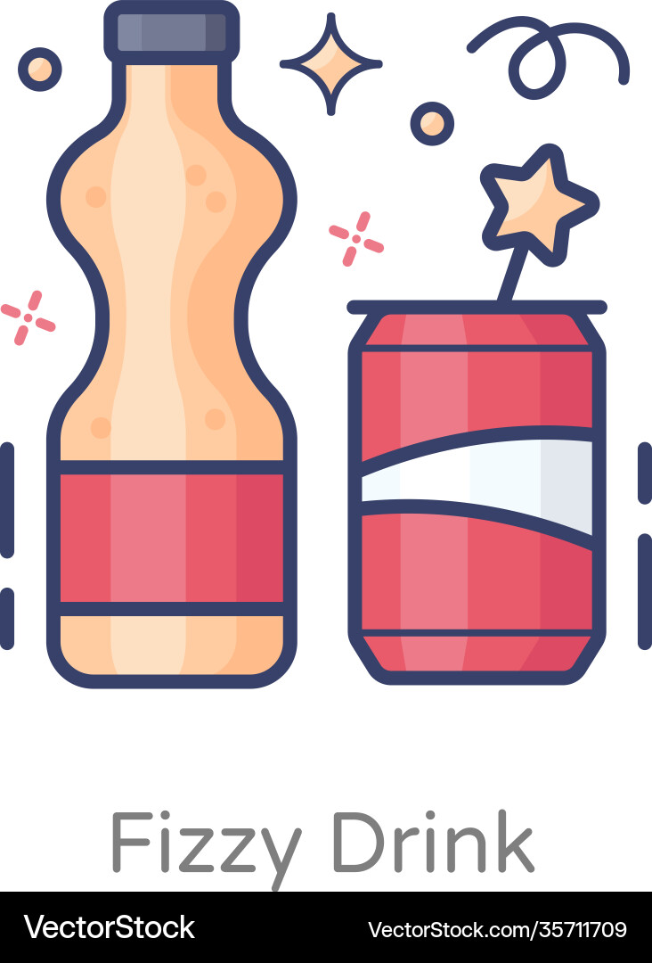 Fizzy Drink Lizenzfreies Vektorbild - VectorStock