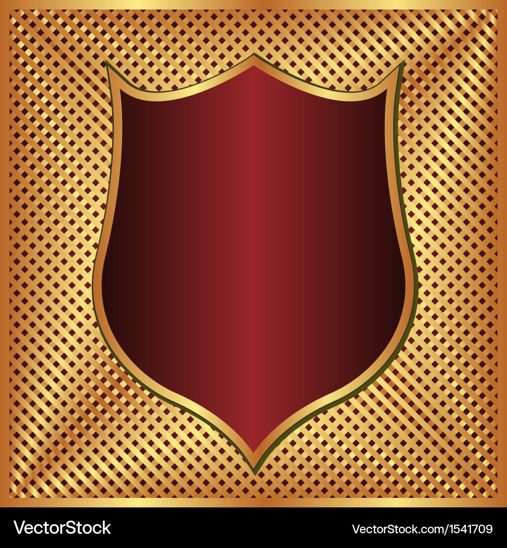 Maroon and Gold Shield Pattern Royalty Free Vector Image
