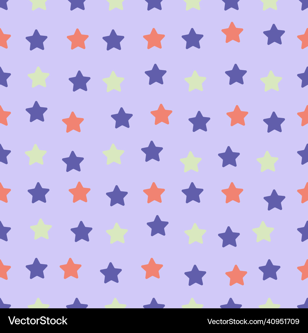 Seamless pattern with stars fabric print Vector Image