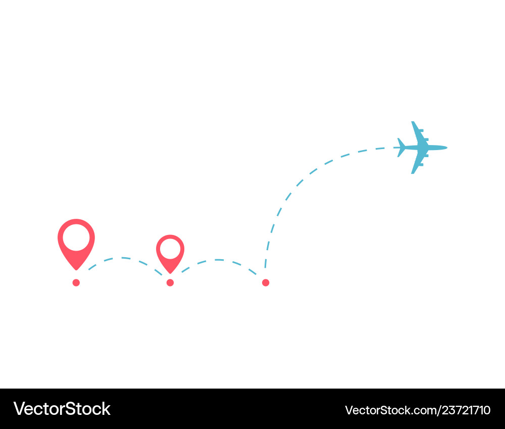 Airplane travel concept Royalty Free Vector Image