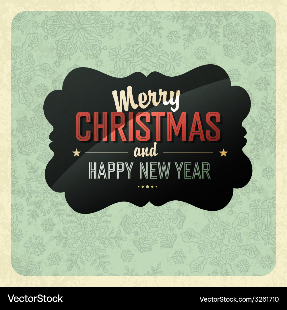 Christmas vintage poster Royalty Free Vector Image
