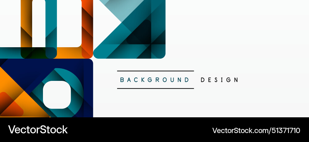 Colorful geometric background with squares Vector Image