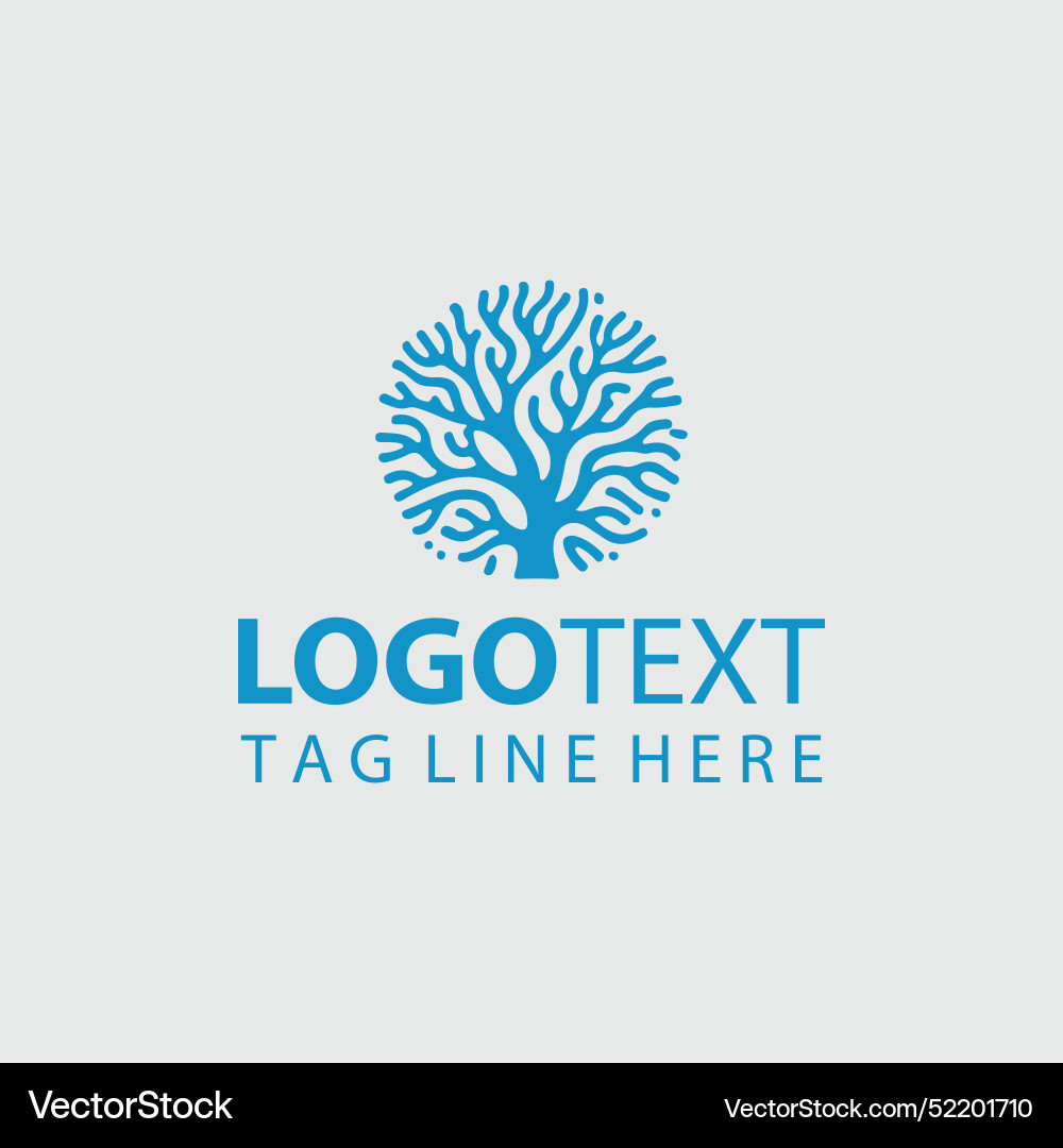 Coral tree logo Royalty Free Vector Image - VectorStock