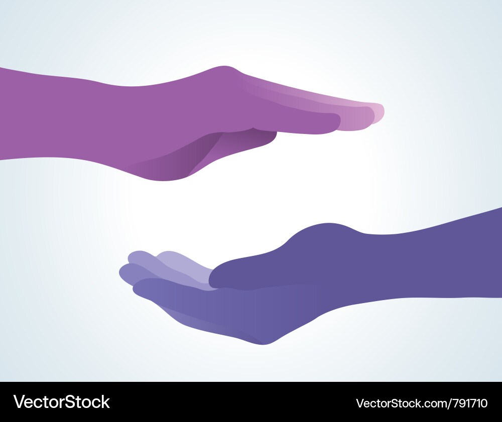 Meditation hand Royalty Free Vector Image - VectorStock