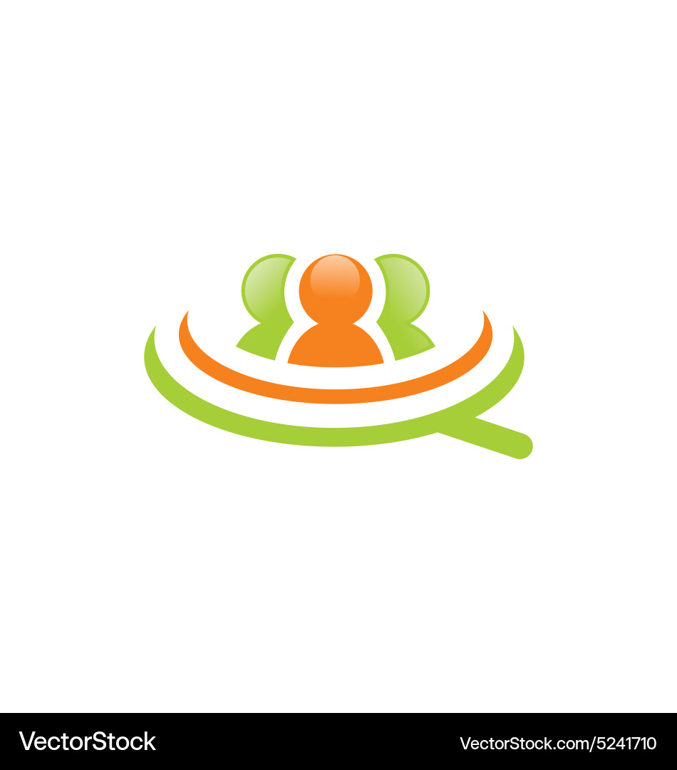 People employee job group logo Royalty Free Vector Image