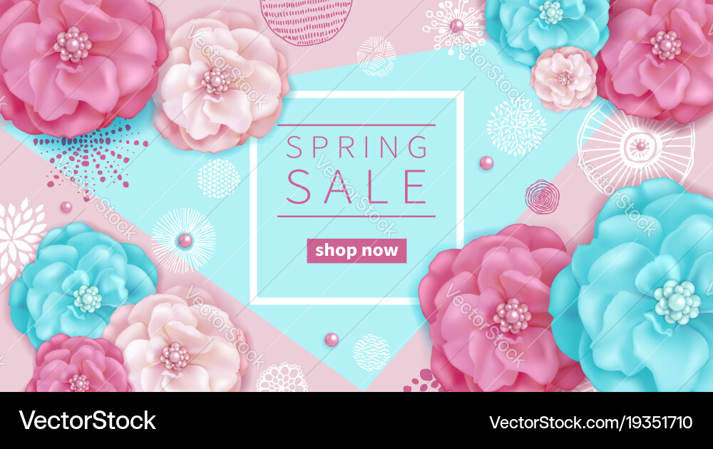 Spring sale background Royalty Free Vector Image