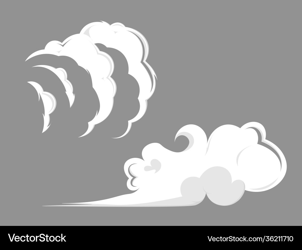 Stylized Smoke Clouds Royalty Free Vector Image