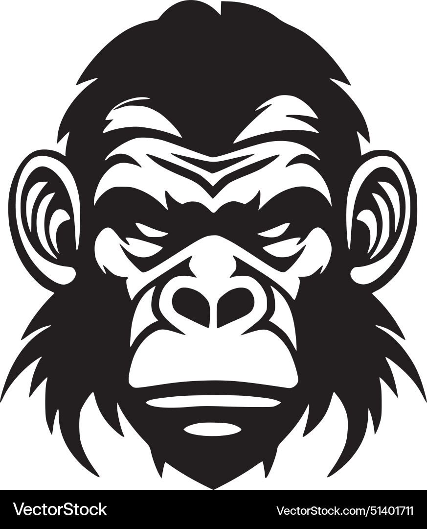 Chimpanzee - high quality logo ideal Royalty Free Vector