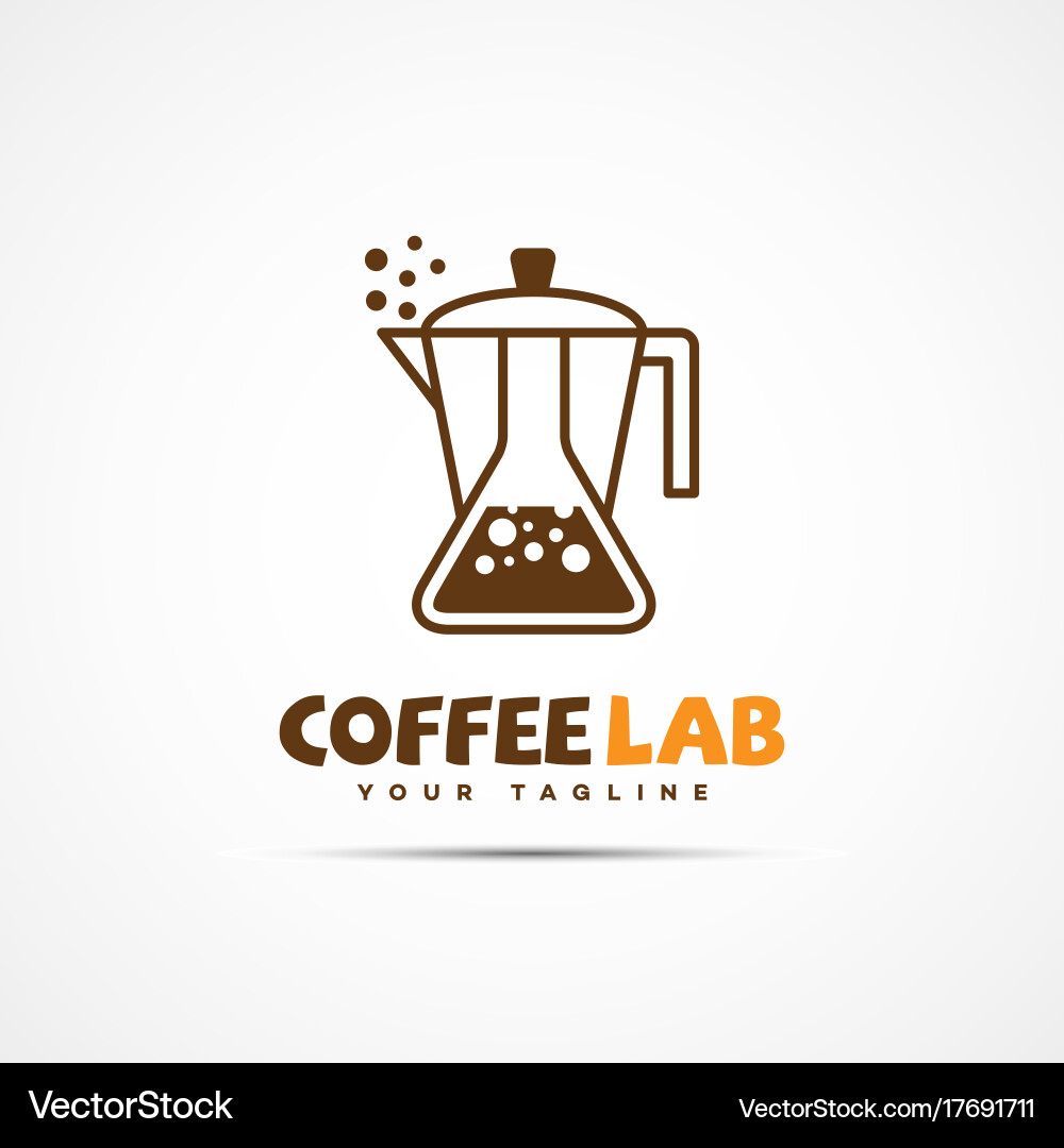 Coffee lab logo Royalty Free Vector Image - VectorStock