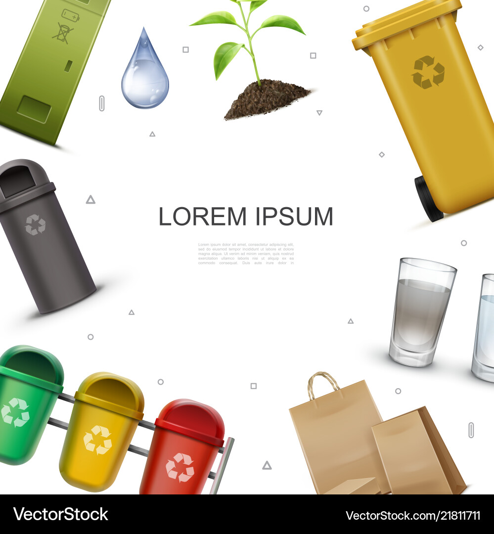 Ecology & Recycling Template Royalty Free Vector Image