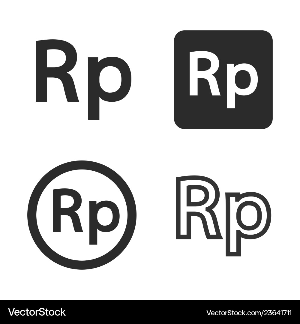 Indonesian Rupiah Currency Symbols Royalty Free Vector Image