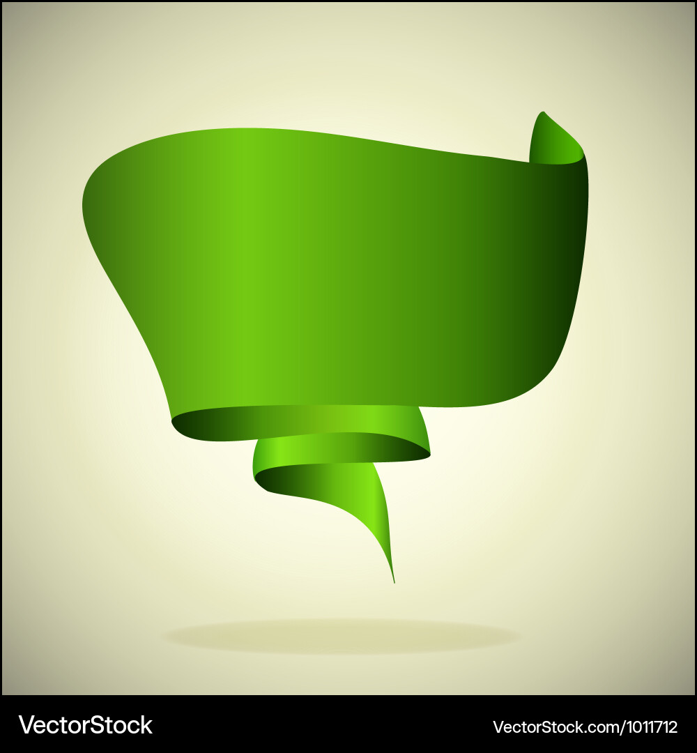 Banner for the text green Royalty Free Vector Image