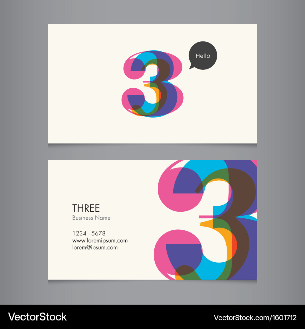 Business card number 3 Royalty Free Vector Image