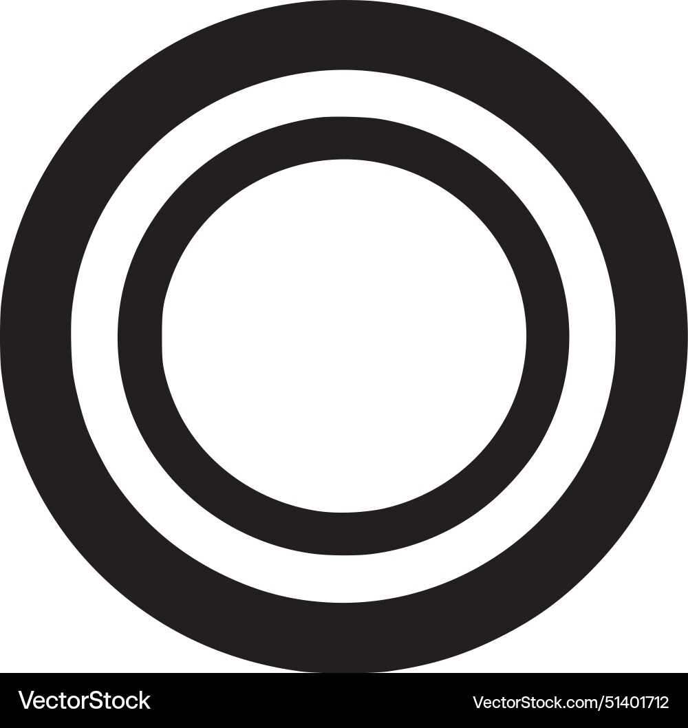 Circle - minimalist and flat logo Royalty Free Vector Image