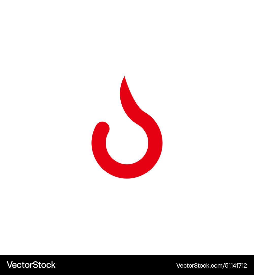 Fire logo simple symbol Royalty Free Vector Image